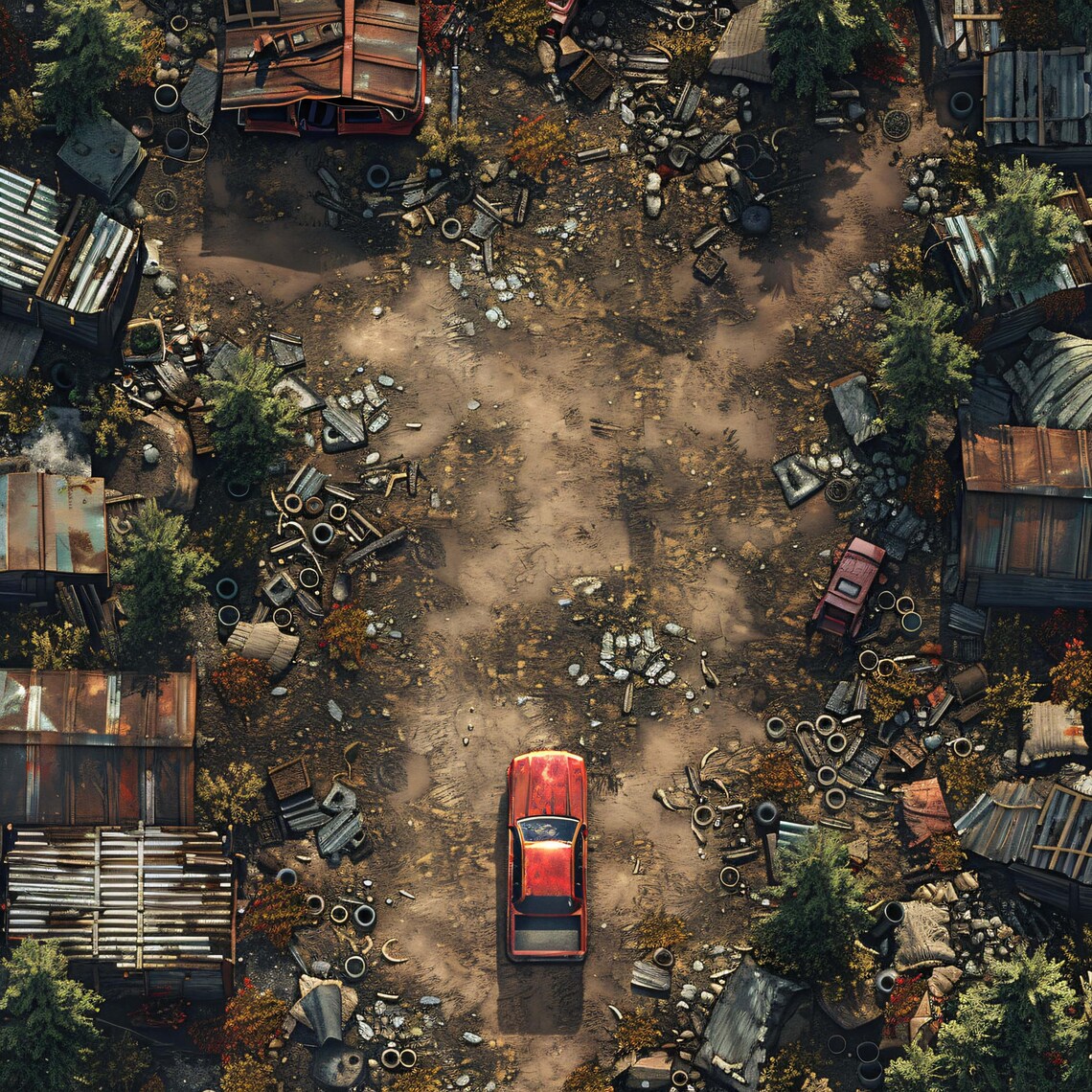 10 Cyberpunk Tent and Shack Battlemaps, Sci Fi, Cyberpunk, Battle Map ...