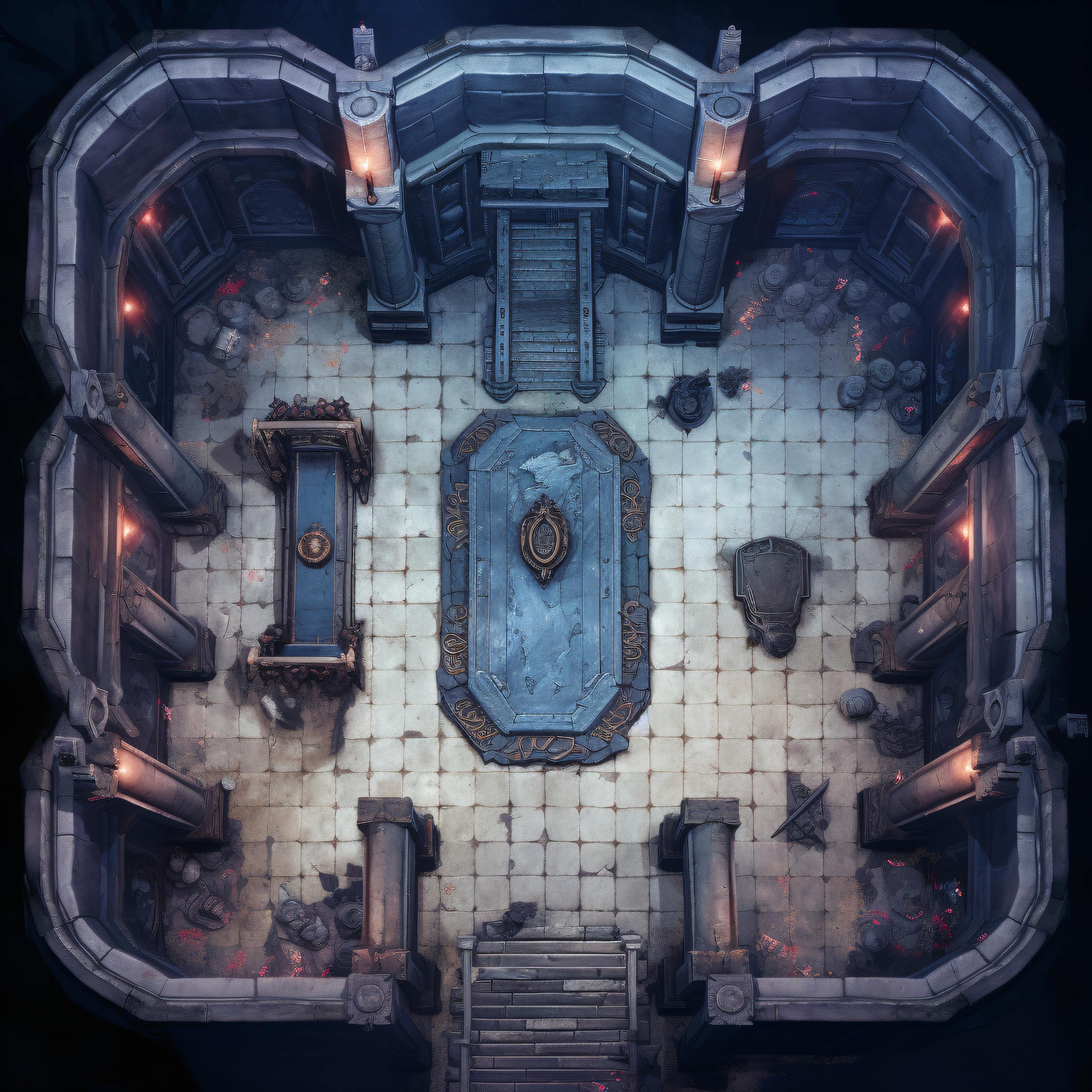 14 Graveyard / Tomb Battle Maps, Dnd, Pathfinder, D&D, Battlemap ...