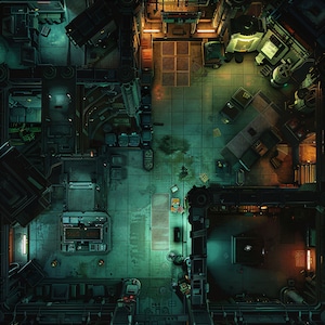 10 Cyberpunk Lab Battlemaps, Sci Fi, Dnd Battle Map, Cyberpunk, D&D ...