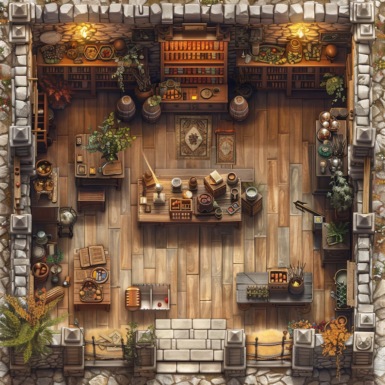 10 Merchant/shop Battle Maps, Dnd Battlemap, Pathfinder, D&D, Dungeons and Dragons, Roll20 ...