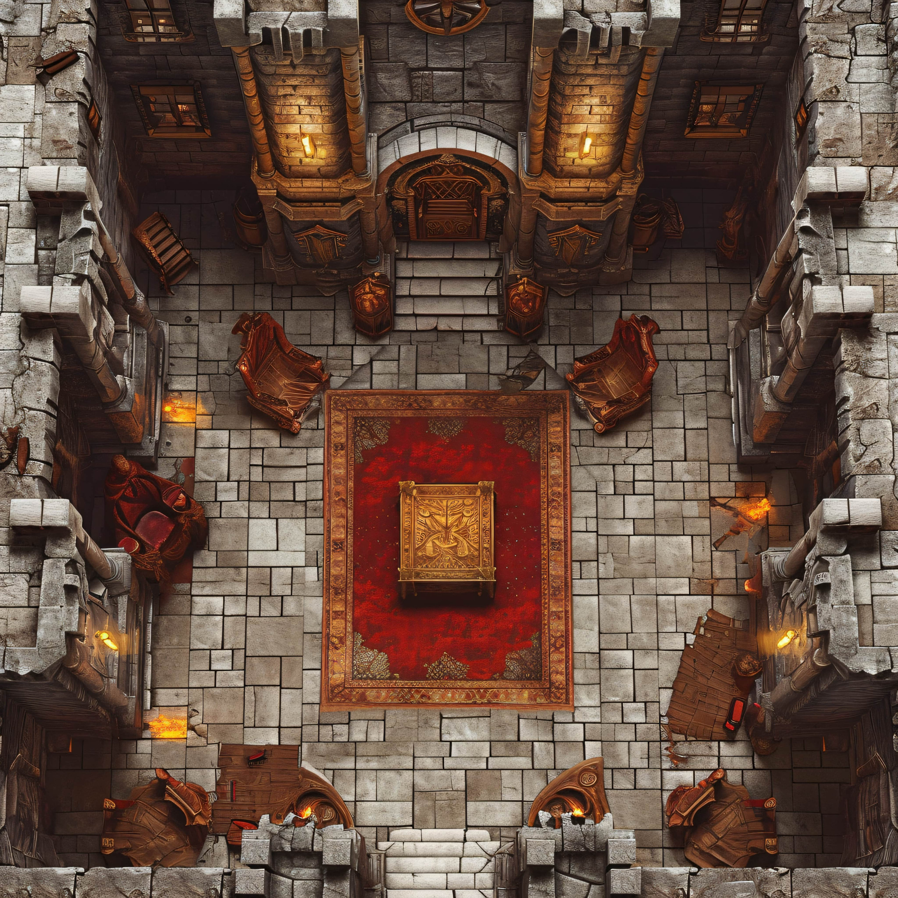 10 Opulent Castle Interior Battle Maps, Dnd Battle Map, Pathfinder, D&D ...