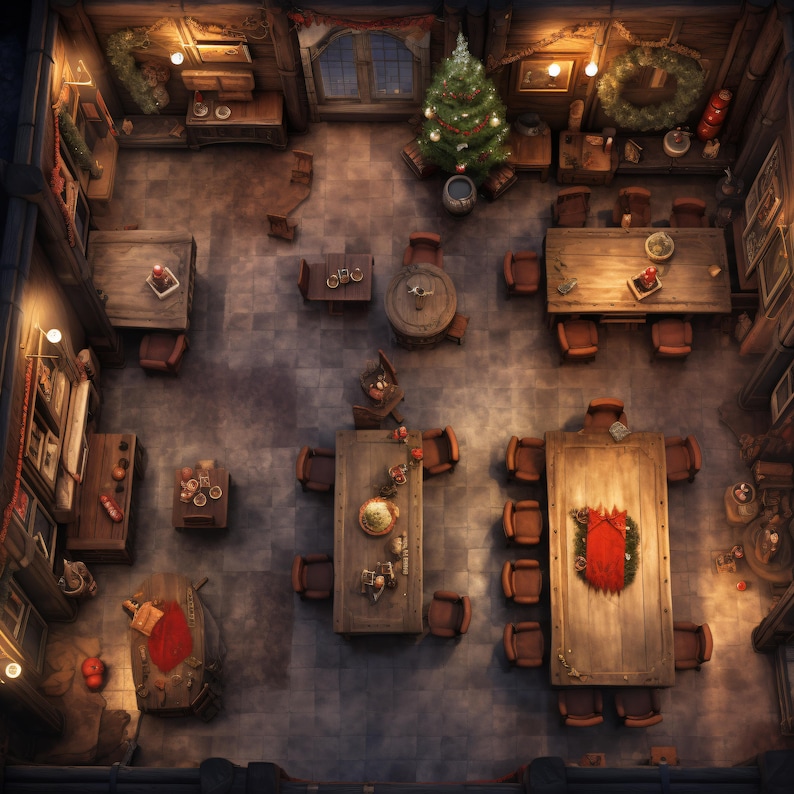 20 Christmas/holiday Battle Maps, Dnd, Pathfinder, D&D, Dungeons and ...