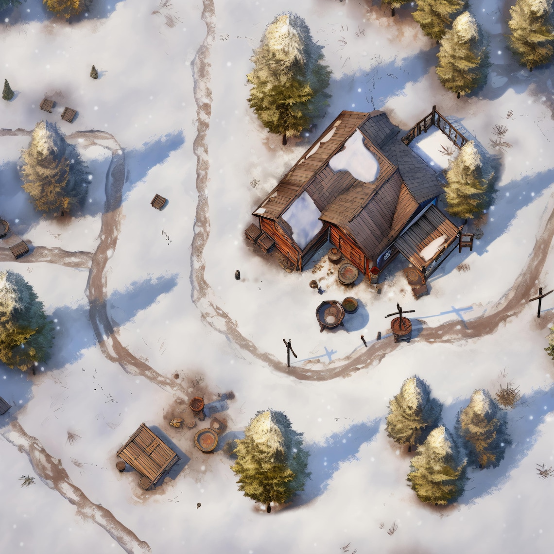 11 Snow/ice Battlemaps, Dnd Battle Map, Pathfinder, D&D, Battlemap ...