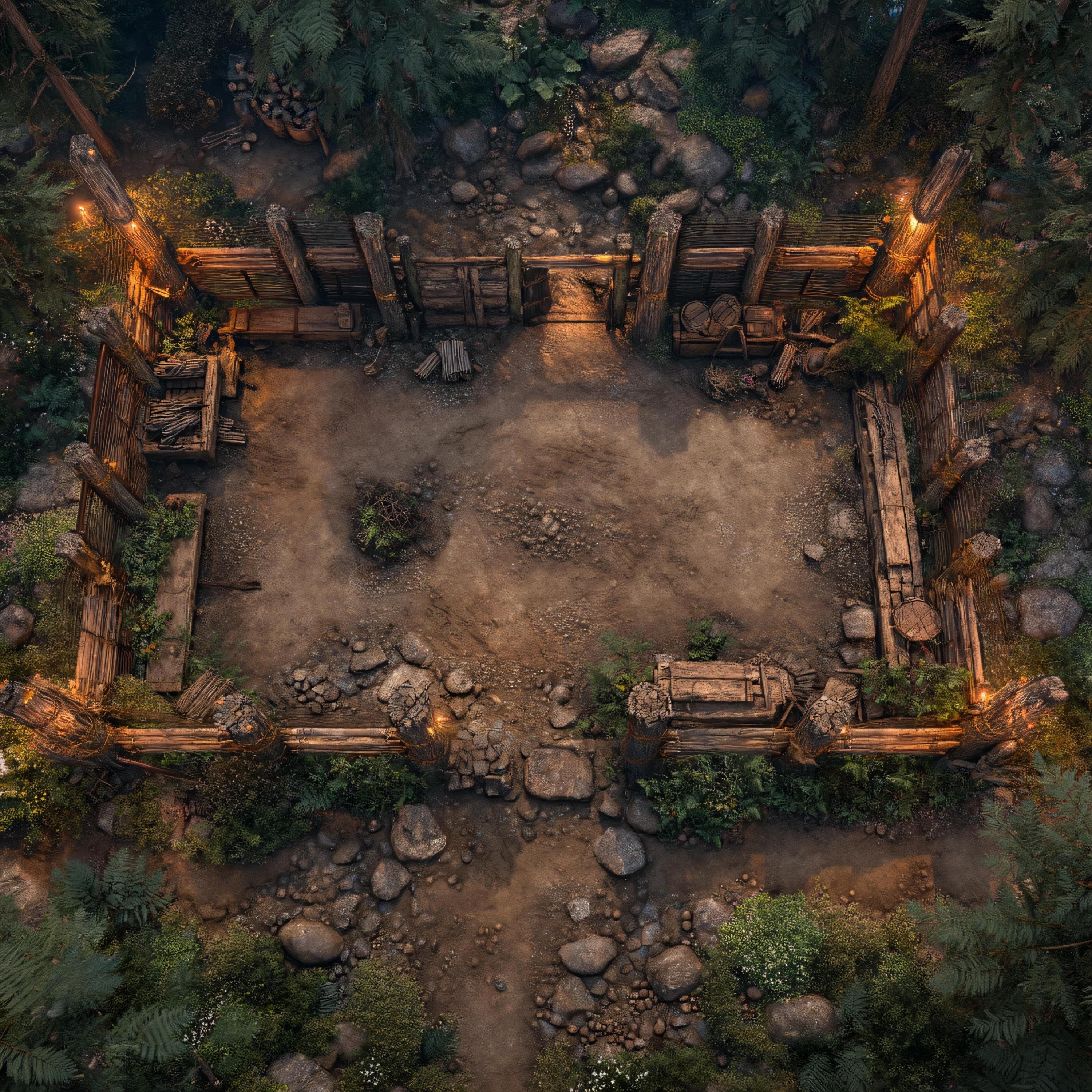 10 Gridless Wrecked Village Battle Maps | VTT Pack for Dnd, Pathfinder ...