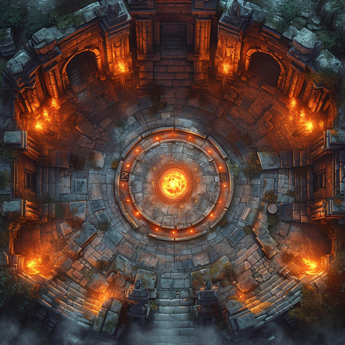 10 Dark Ritual Battle Maps, Dnd Battlemap, Pathfinder, D&D, Dungeons ...