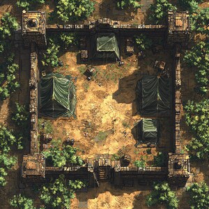 10 Cyberpunk Tent and Shack Battlemaps, Sci Fi, Cyberpunk, Battle Map ...