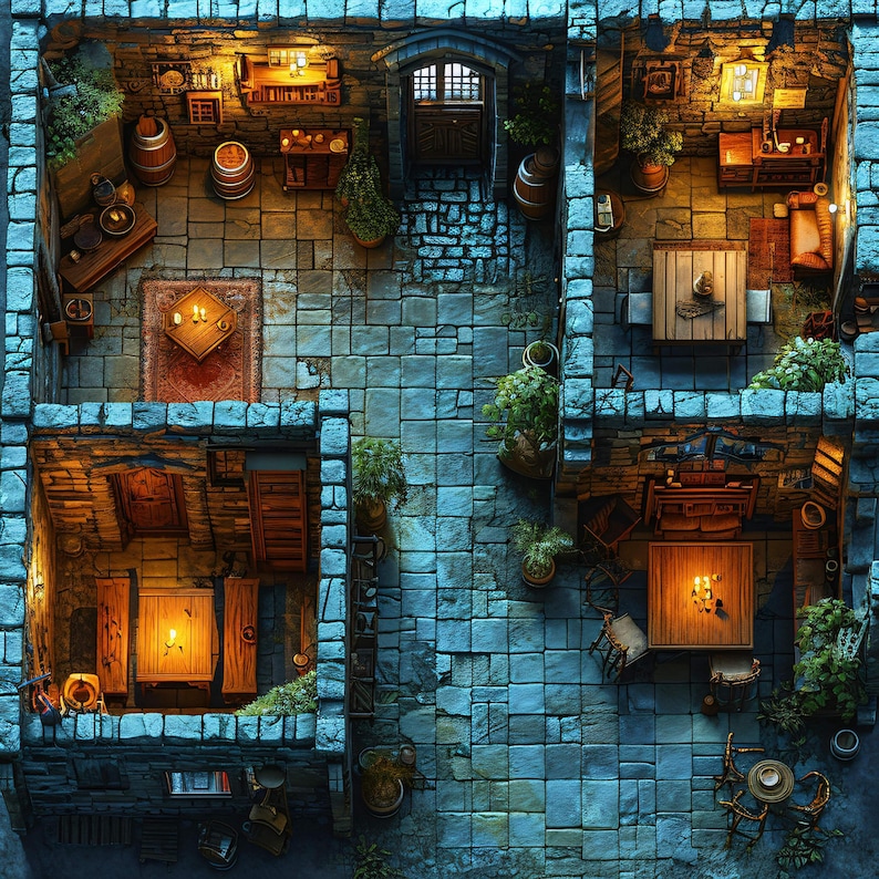 10 Taverns Maps, Dnd Battle Map, Pathfinder, D&D, Battlemap, Dungeons ...