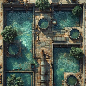 10 Cyberpunk Industrial Battlemaps, Sci Fi, Cyberpunk, Battle Map, D&D ...