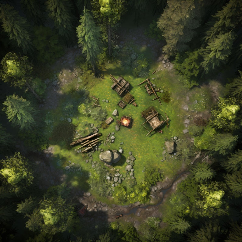 16 Camp Maps, Dnd Battle Map, Pathfinder, D&D, Battlemap, Dungeons and ...