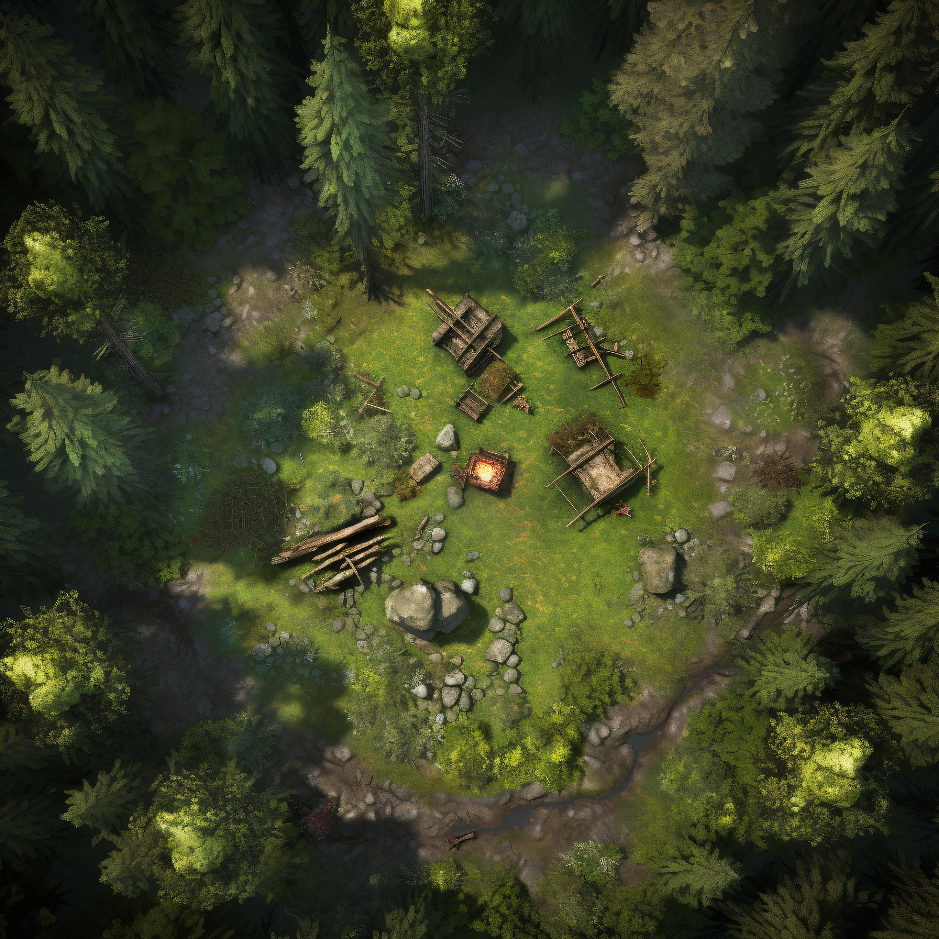 16 Camp Maps, Dnd Battle Map, Pathfinder, D&D, Battlemap, Dungeons and ...