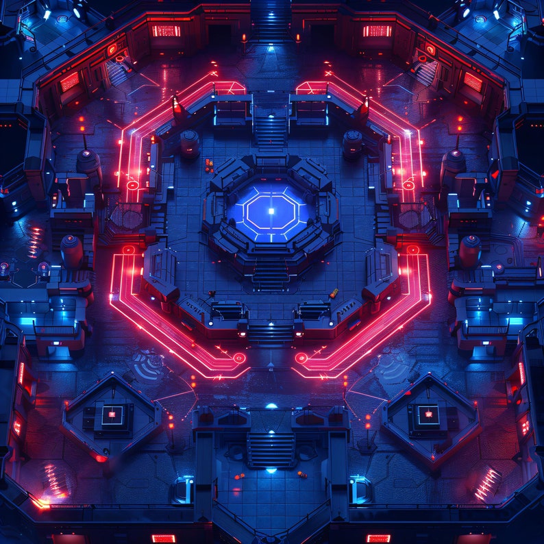 10 Cyberpunk Club Battlemaps, Sci Fi, Dnd Battle Map, Cyberpunk, D&D ...