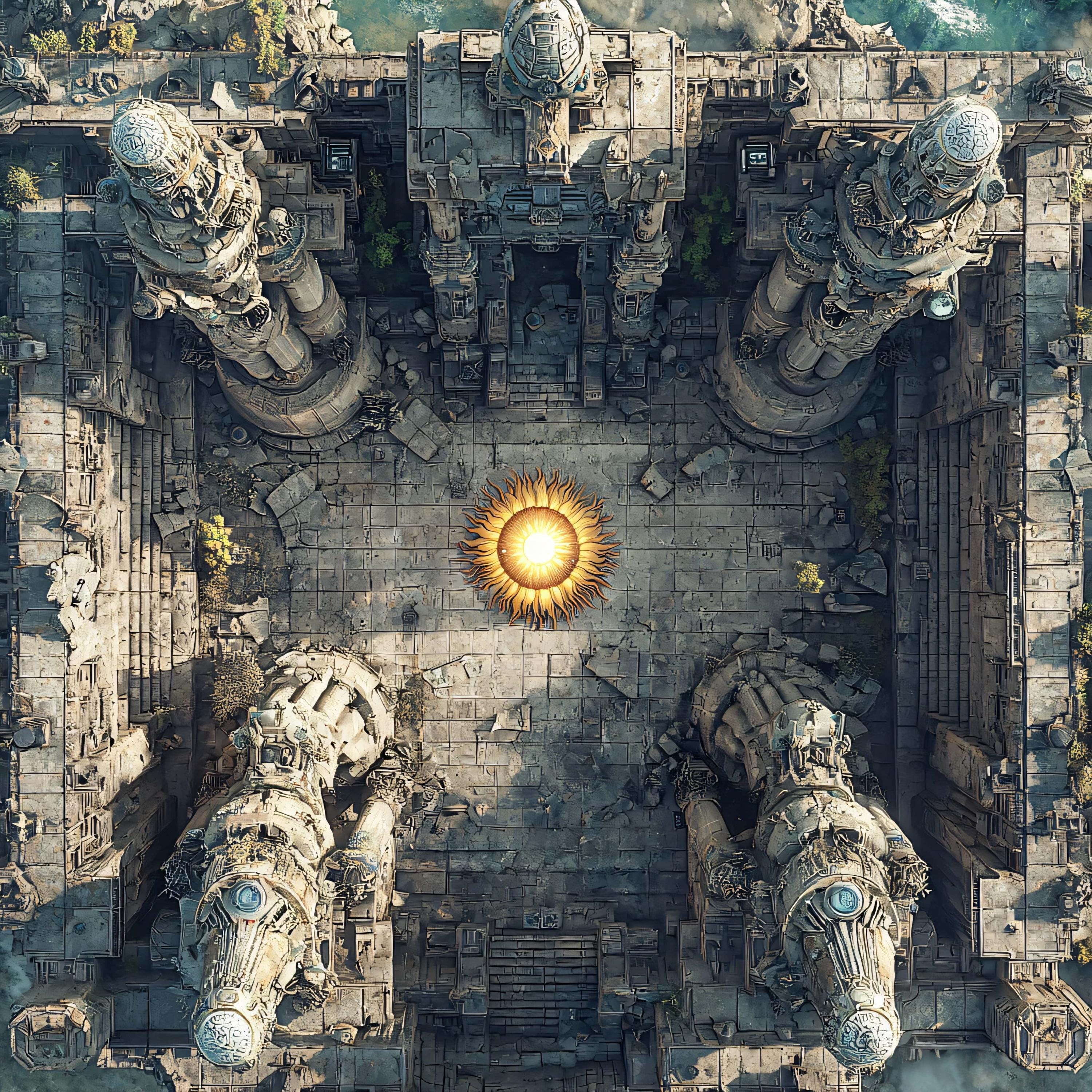 10 Jungle Ruins Battle Maps, Dnd, Pathfinder, D&D, Battlemap, Dungeons ...