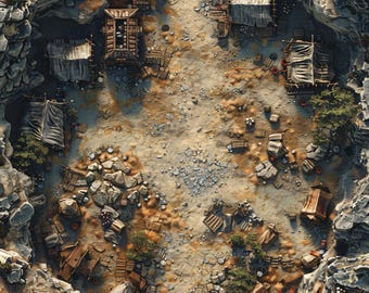 Bone Camp Battle Map, Dnd Battle Map, D&D, Battlemap, Dungeons and ...