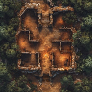 10 Abandoned Town Battle Maps, Dnd, Pathfinder, D&D, Battlemap ...