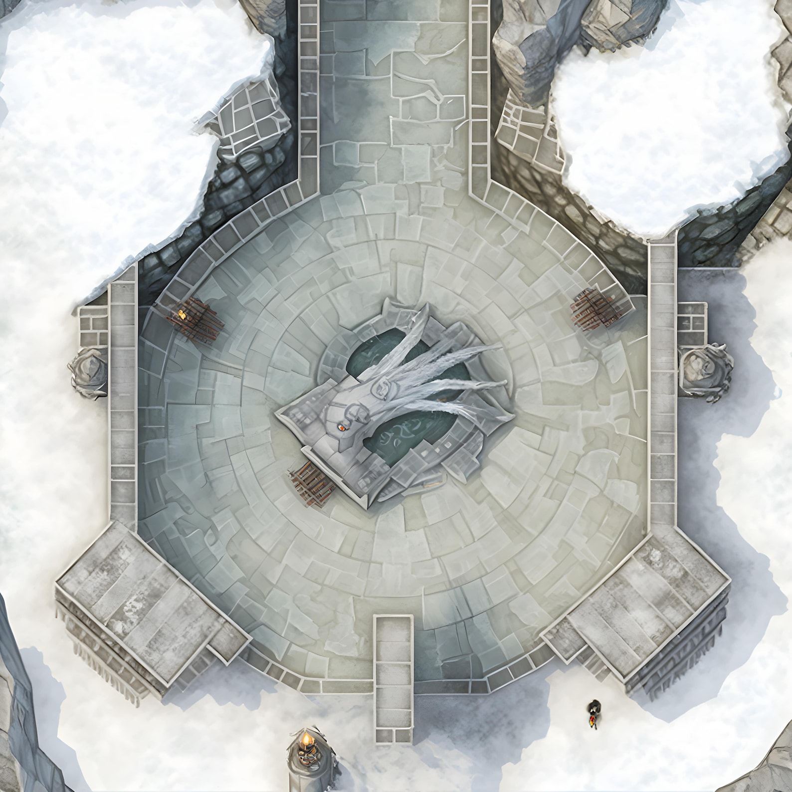 10 Winter Battle Maps, Dnd Battle Map, Pathfinder, D&D, Battlemap ...
