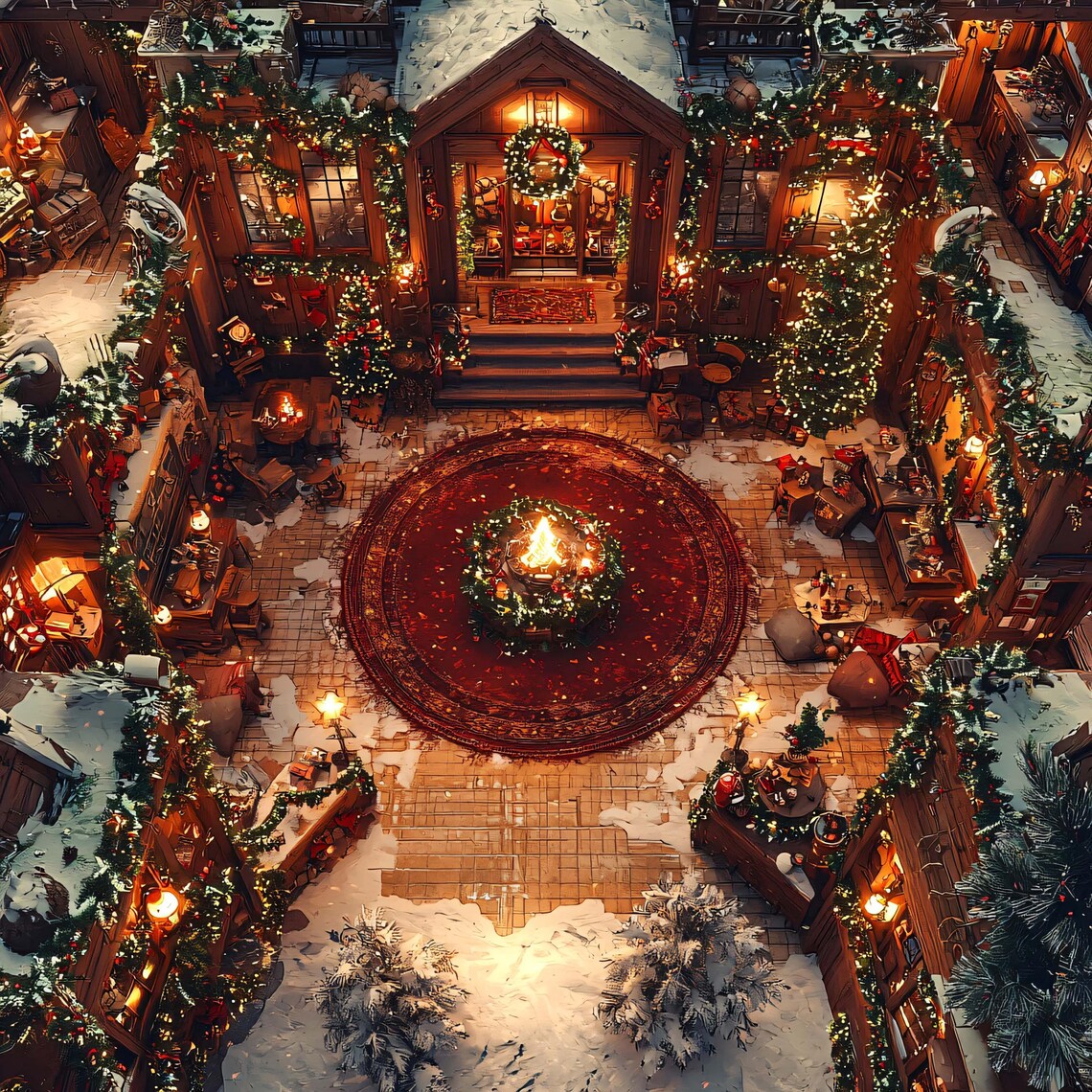 10 Cyberpunk Christmas Battlemaps, Battle Map, Sci Fi, Cyberpunk, D&D ...