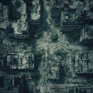 10 Gridless Cyberpunk City Ruins Battlemaps | VTT Pack for Shadowrun ...