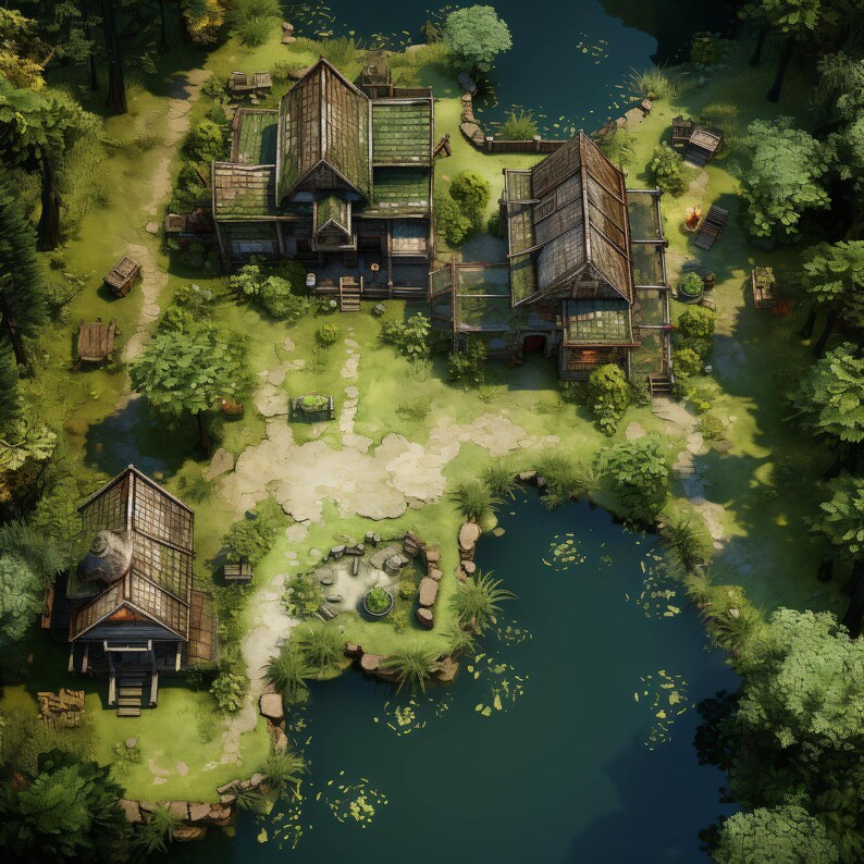 10 Ruins Battle Maps, Dnd Battle Map, Pathfinder, D&D, Battlemap ...