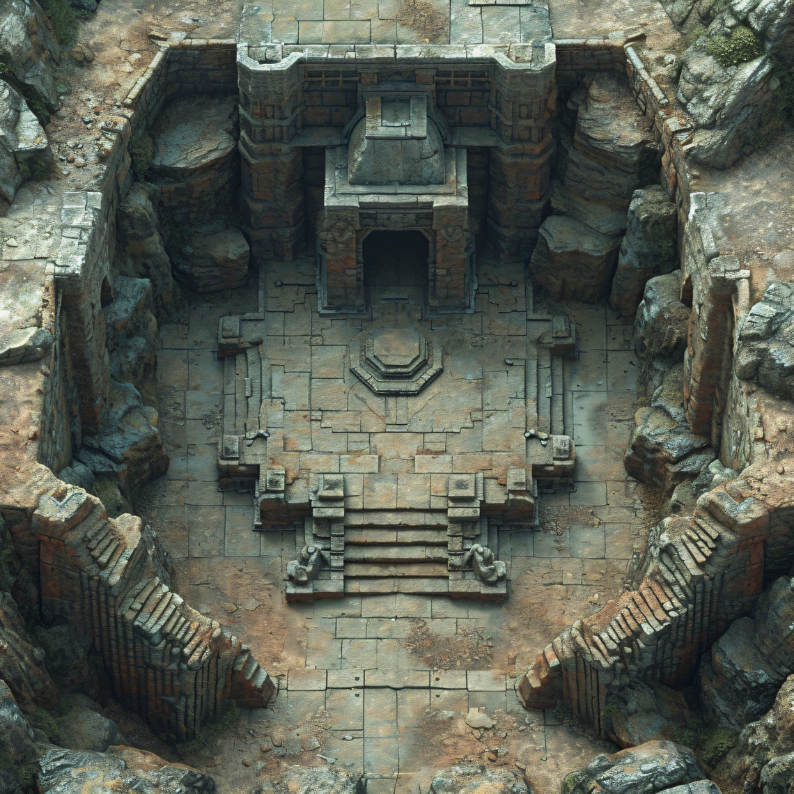 20 Dwarven Stronghold Battle Maps and 20 Grey Blueprints, Dnd Battlemap ...