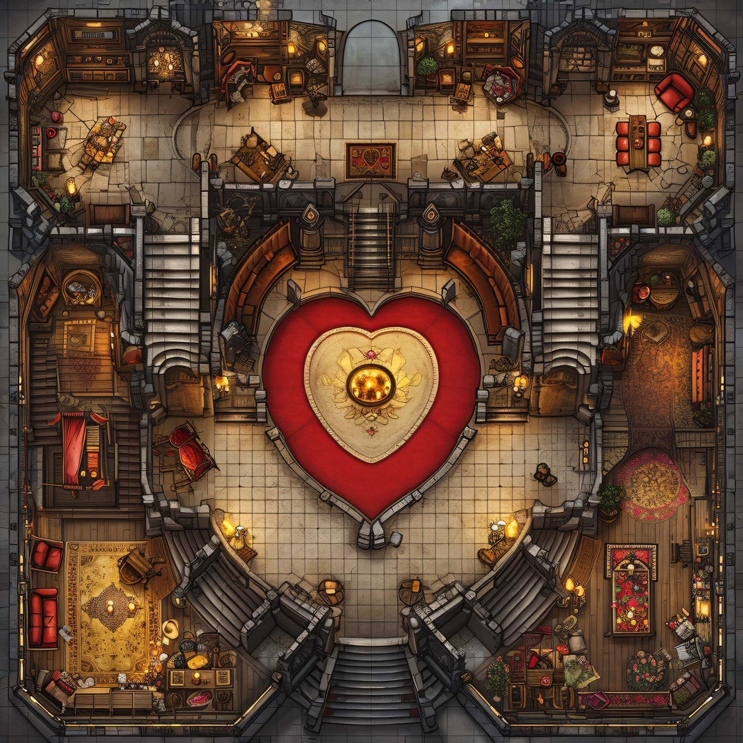 13 Valentine's Day Battle Maps, Dnd, Pathfinder, D&D, Battlemap ...