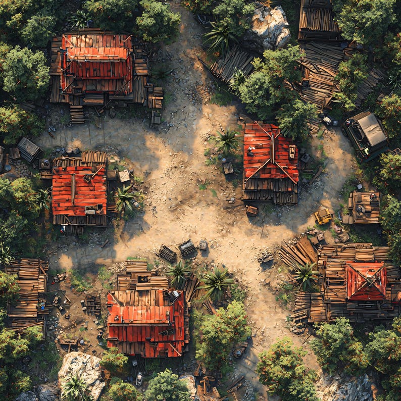 10 Cyberpunk Tent and Shack Battlemaps, Sci Fi, Cyberpunk, Battle Map ...