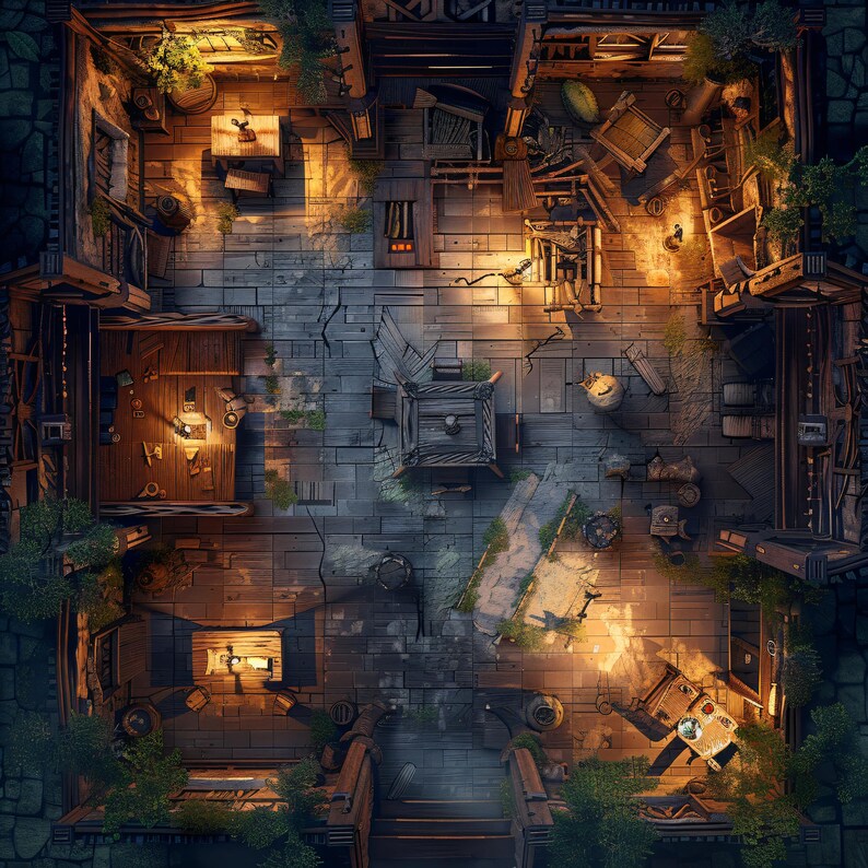 10 Cyberpunk Hideout/base Shop Battlemaps, Sci Fi, Cyberpunk, D&D ...