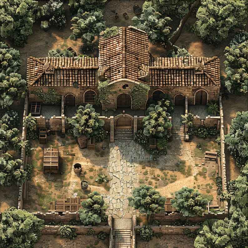 10 Vineyard Battle Maps, Dnd Battlemap, Pathfinder, D&D, Battlemap ...