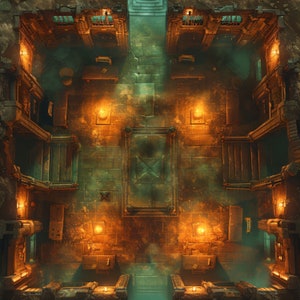 10 Flooded Dungeon Battle Maps, Dnd, Pathfinder, D&D, Battlemap ...