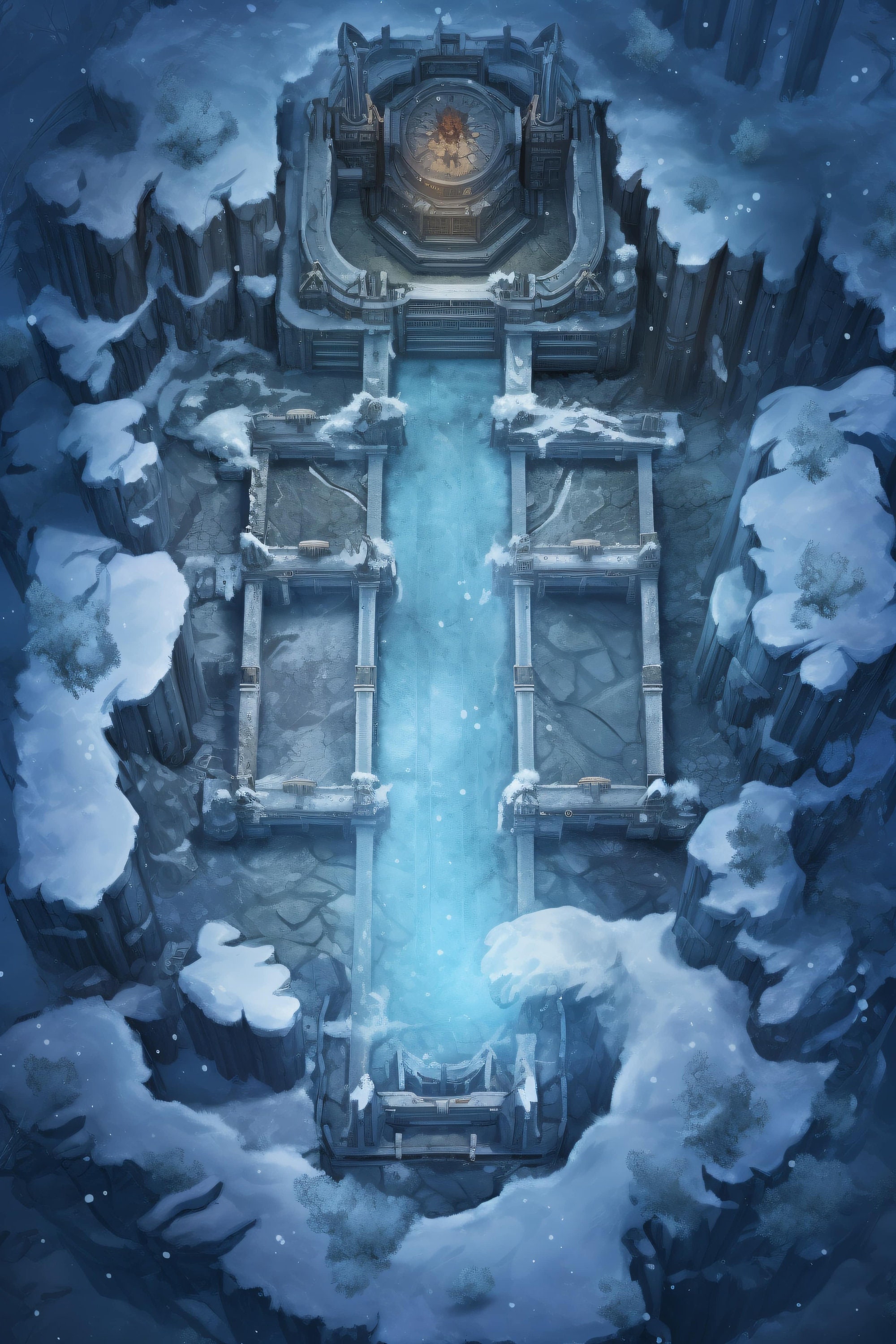 15 Arctic Forest / Ruins Battlemaps, Dnd Battle Map, Pathfinder ...