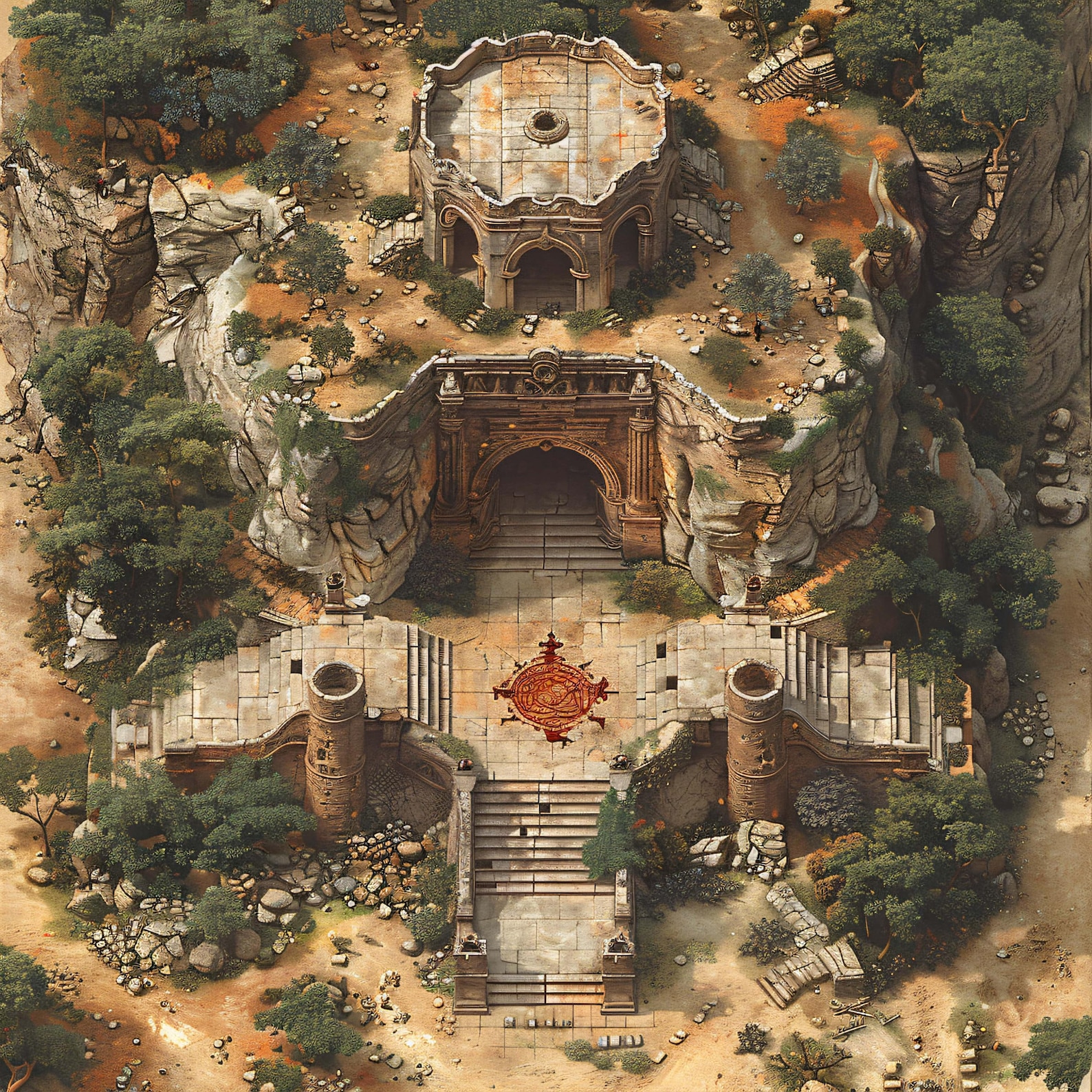 10 Desert Ruins Battle Maps, Dnd Battle Map, Pathfinder, D&D, Battlemap ...
