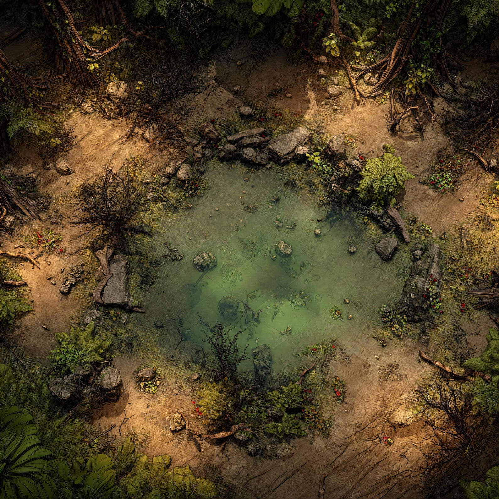 10 Gridless Forest Life Battle Maps | VTT Pack for Dnd, Pathfinder ...