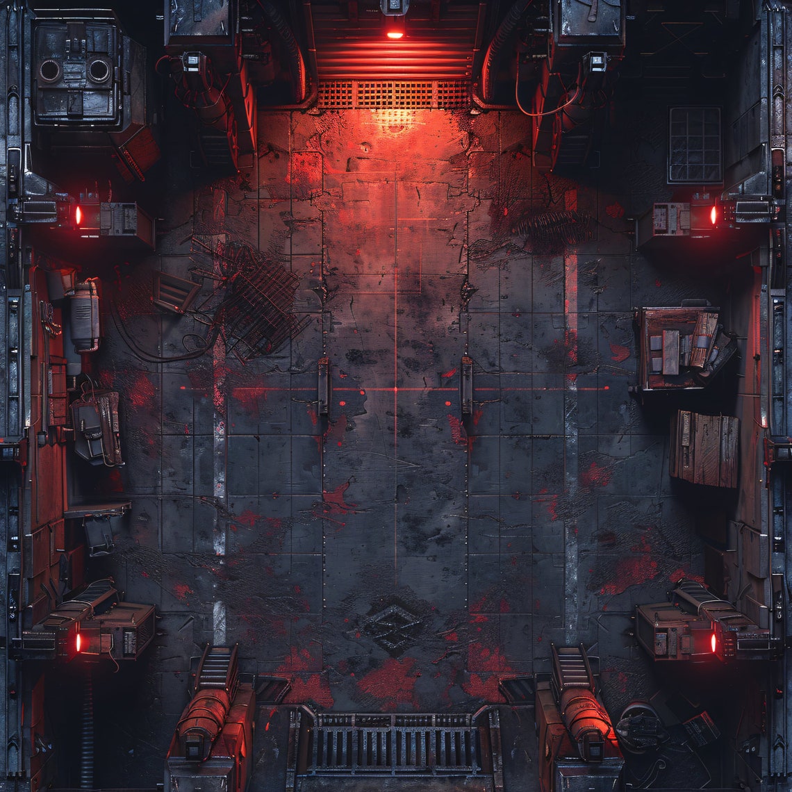 10 Cyberpunk Military Base Battlemaps, Sci Fi, Cyberpunk, D&D ...