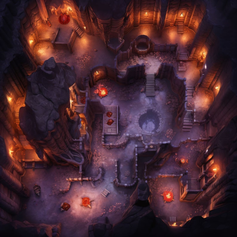 16 Mine Battlemaps Dnd Battle Map Pathfinder Dungeons and - Etsy