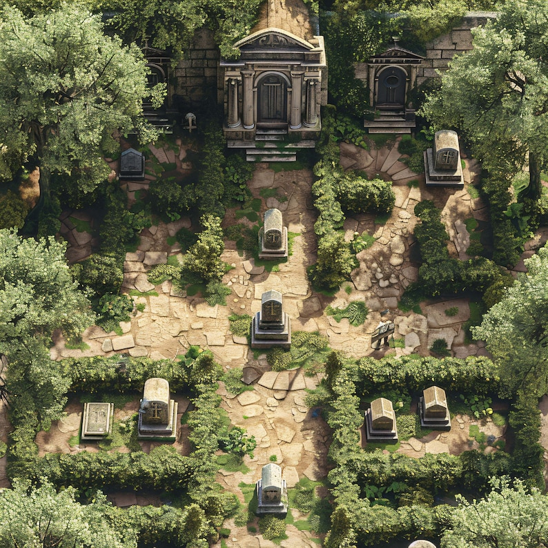 20 Graveyards Battle Maps 2 , Dnd, Pathfinder, D&D, Battlemap, Dungeons ...