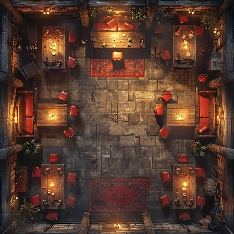 10 Taverns Maps, Dnd Battle Map, Pathfinder, D&D, Battlemap, Dungeons ...