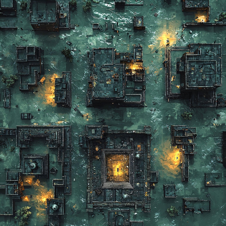 10 Flood Battlemaps, Dnd Battle Map, Pathfinder, D&D, Battlemap ...