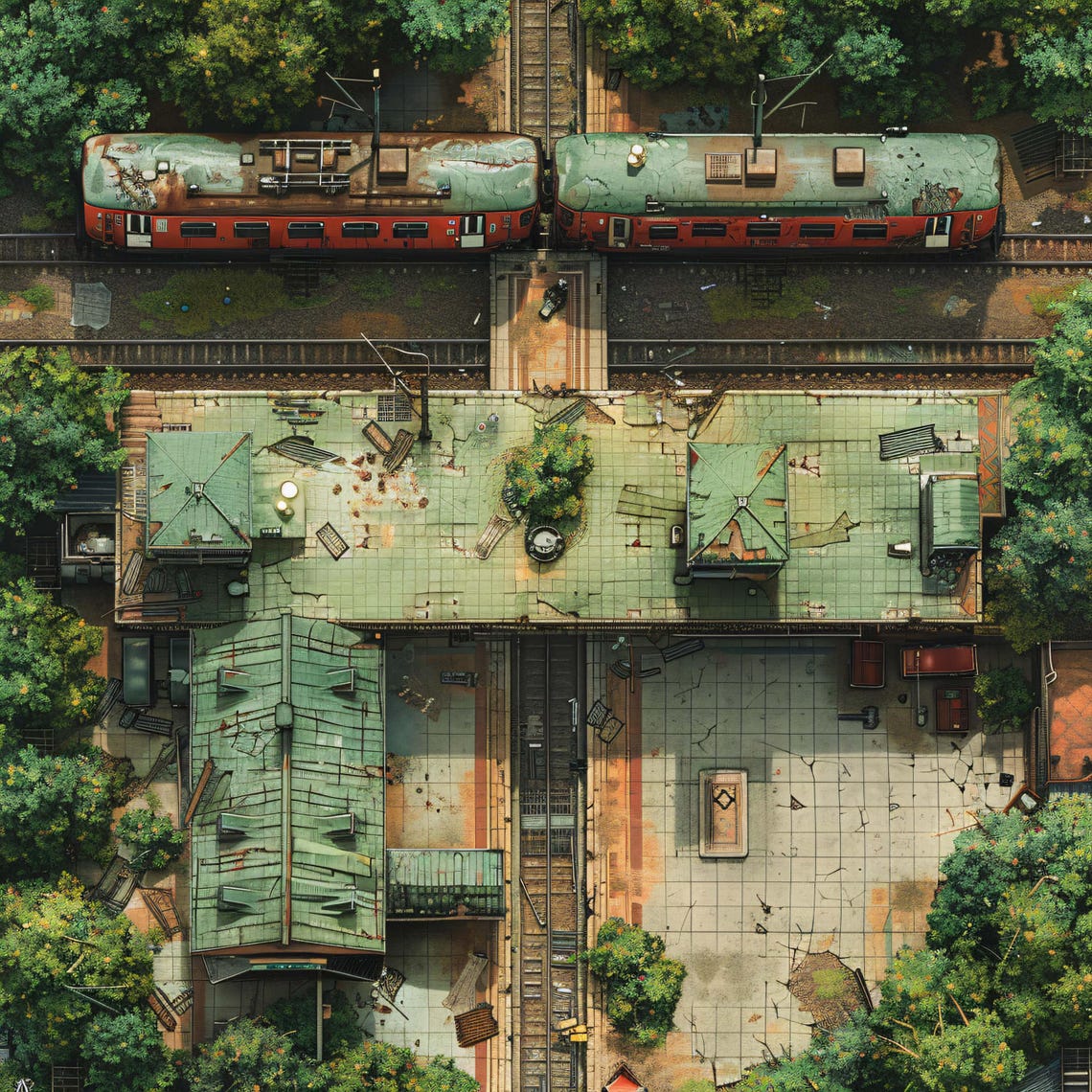 10 Cyberpunk Train / Railroad Battlemaps, Sci Fi, Dnd Battle Map, D&D ...