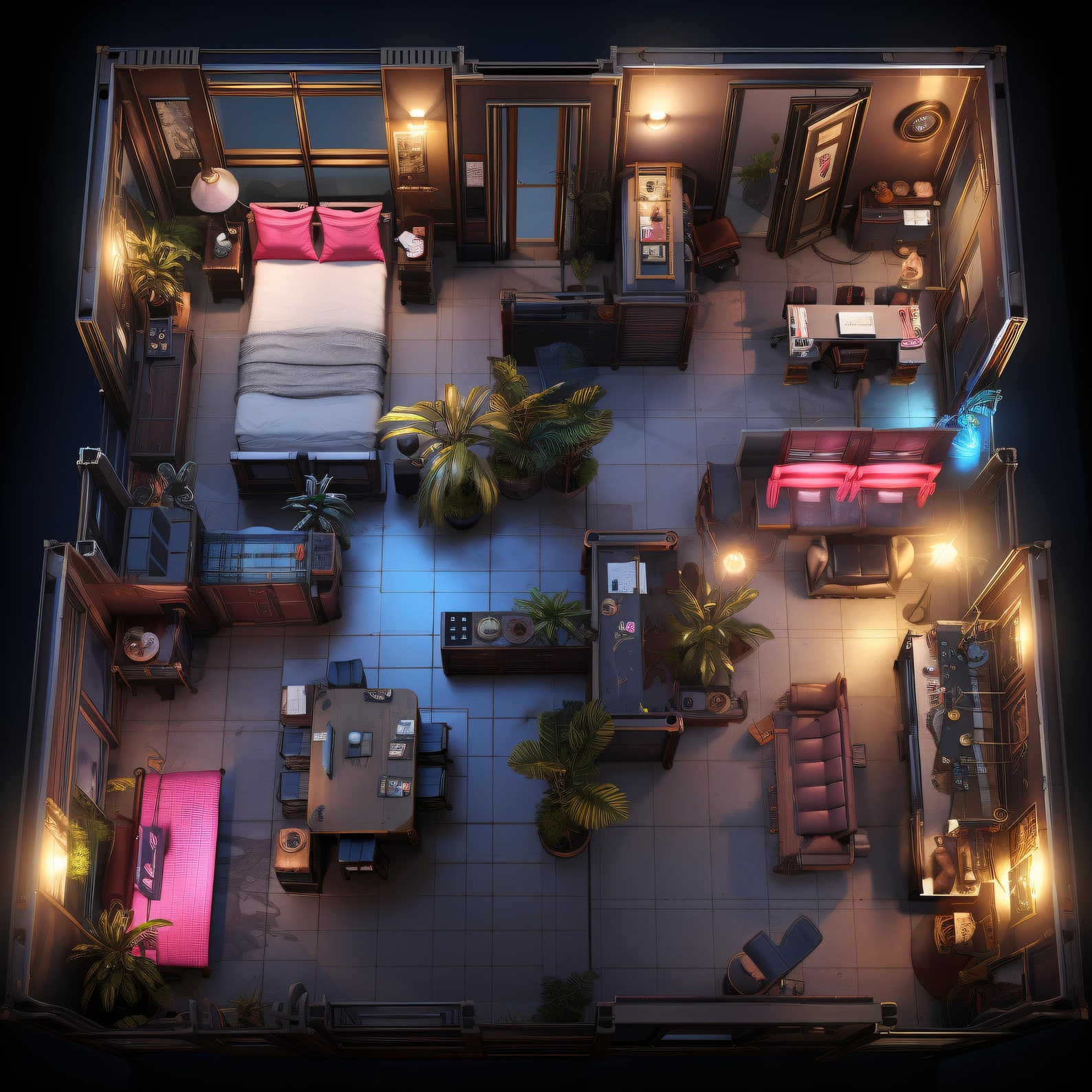 10 Fancy Cyberpunk Battlemaps, Sci Fi, Dnd Battle Map, Cyberpunk, D&D ...