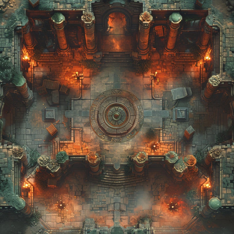 10 Underdark Temple Battle Maps, Dnd Battlemap, Pathfinder, D&D ...
