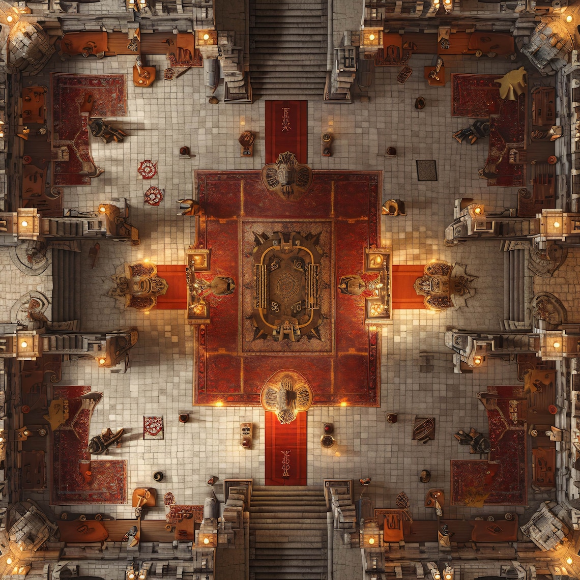 10 Opulent Castle Interior Battle Maps, Dnd Battle Map, Pathfinder, D&D ...