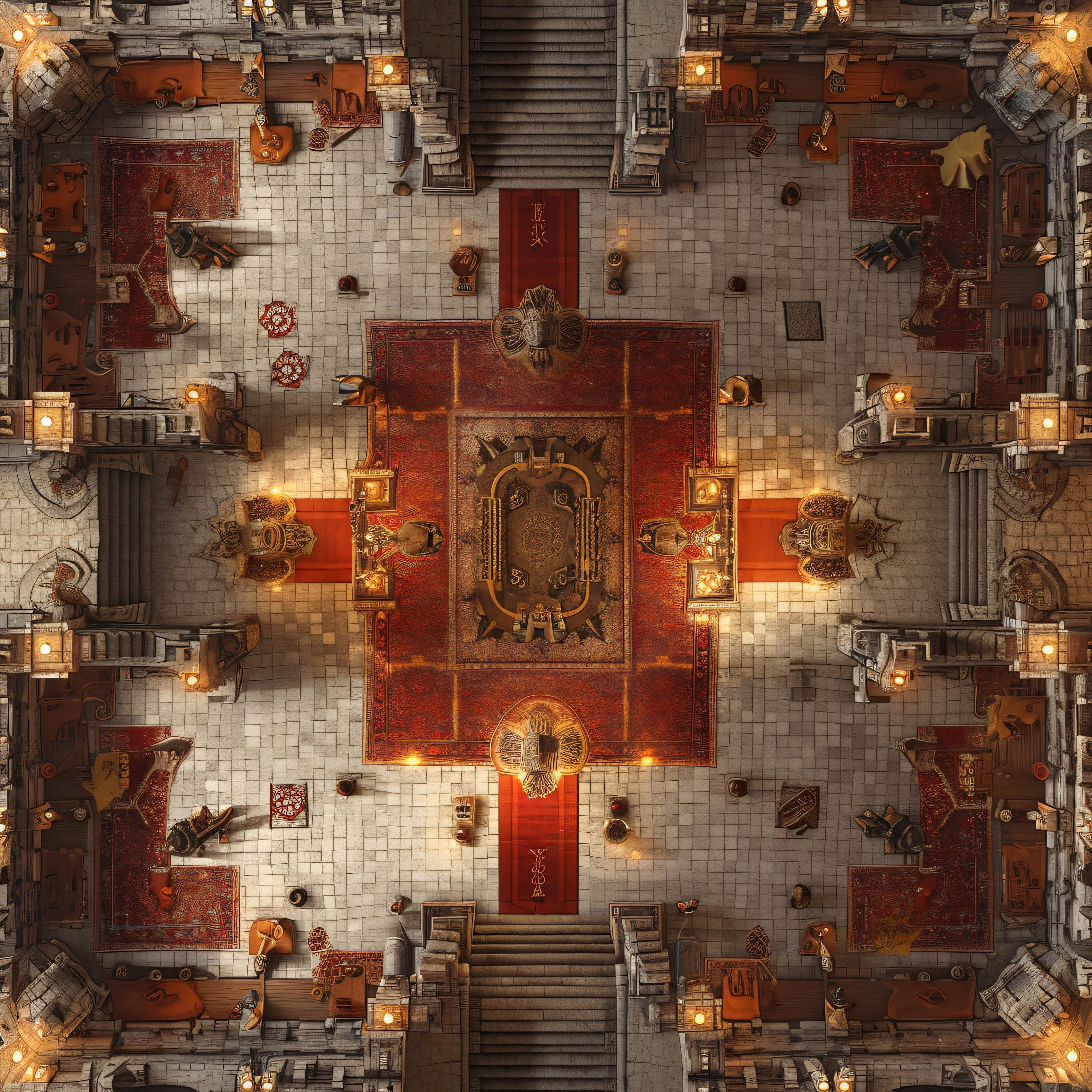 10 Gridless Opulent Castle Interior Battle Maps | VTT Pack for Dnd ...