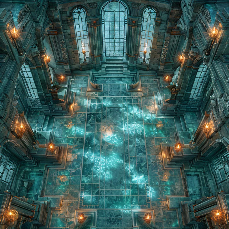 10 Serene Temple Battlemaps, Pathfinder, D&D, Battlemap, Dungeons and ...