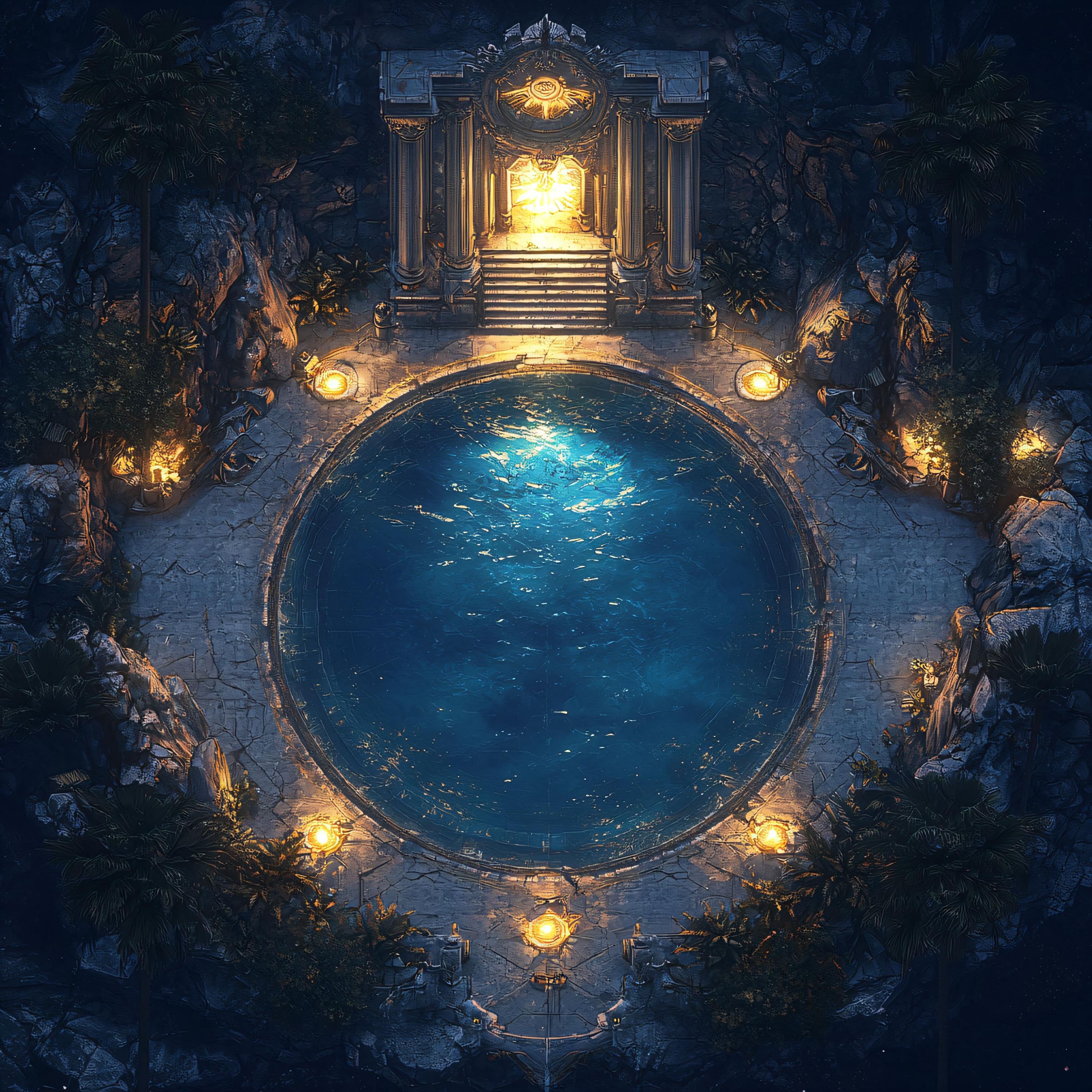 10 Shrine Battle Maps, Dnd Battle Map, Pathfinder, D&D, Battlemap ...