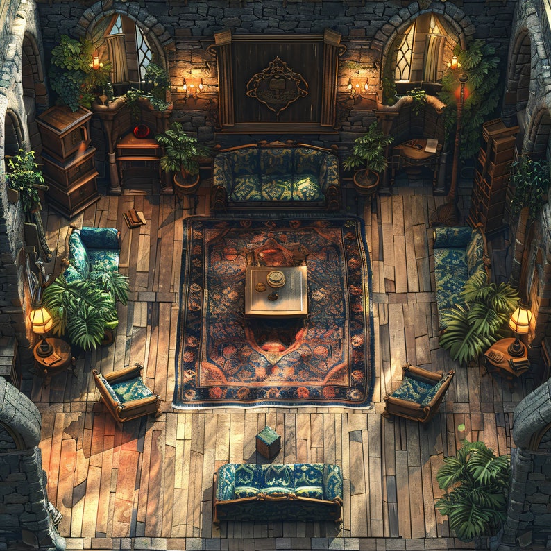 10 Villa/manor/estate Battle Maps, Dnd Battlemap, Pathfinder, D&D ...