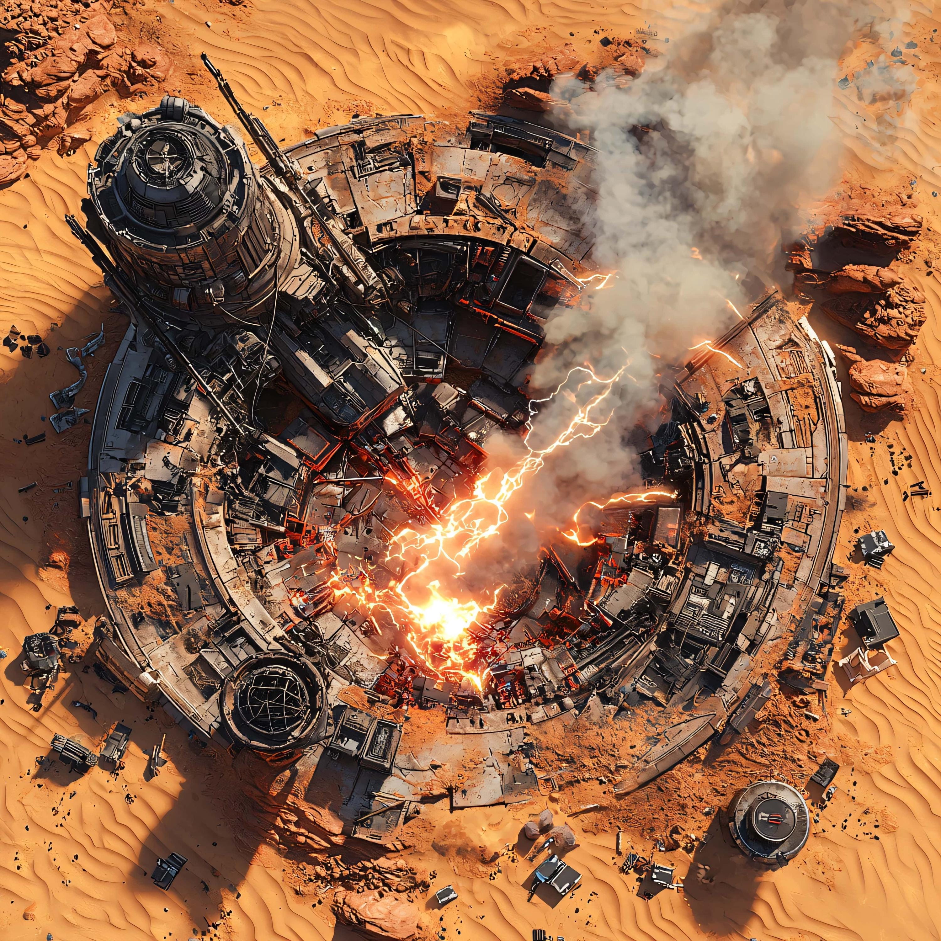 10 Cyberpunk Ship/spaceship Wreck Battlemaps, Sci Fi, Dnd Battle Map, D ...