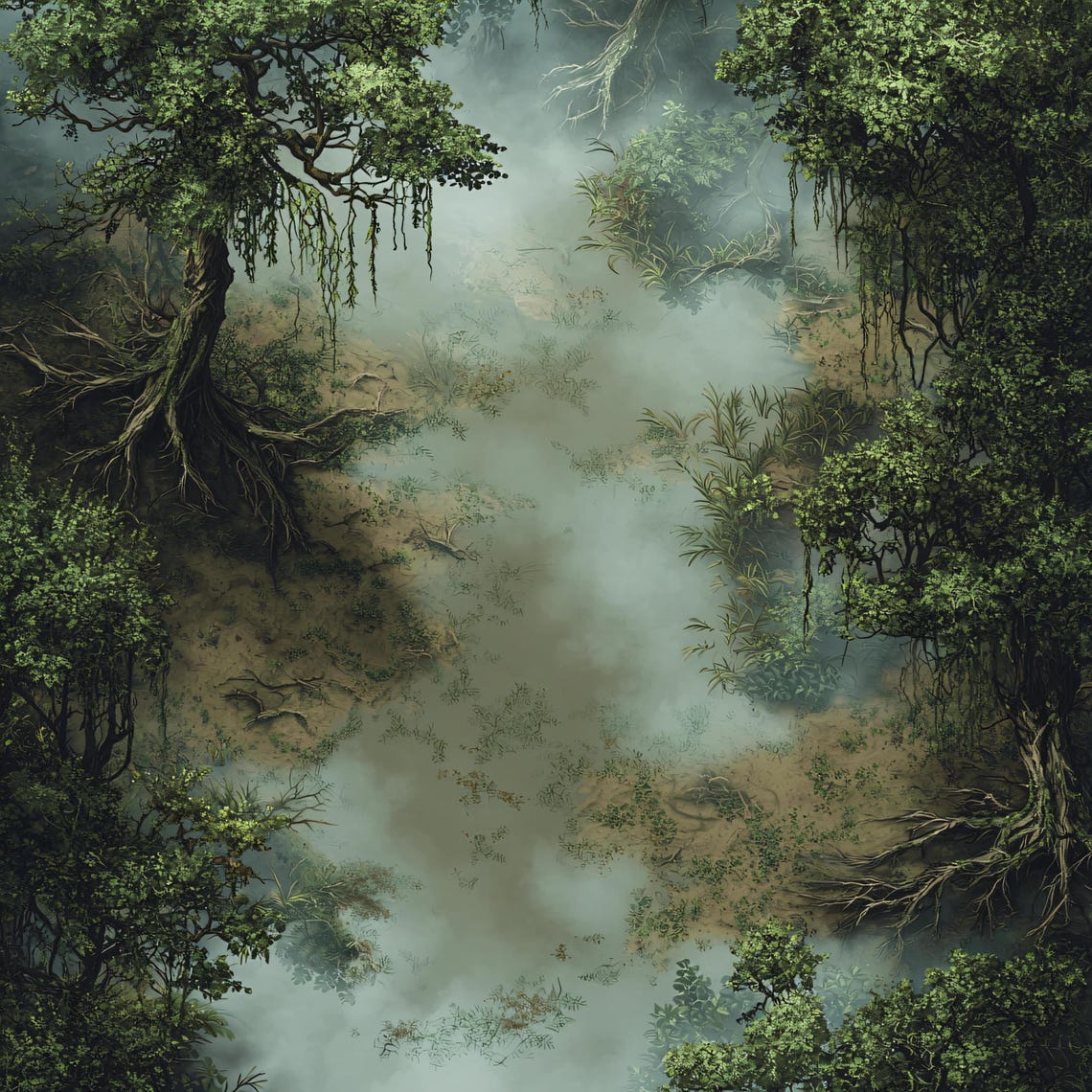 10 Swamp Battle Maps 3, Dnd Battle Map, Pathfinder, D&D, Battlemap ...