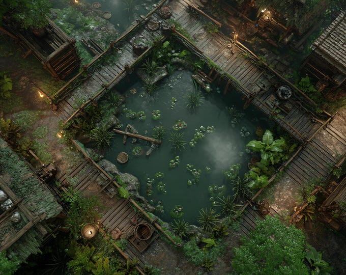 Witches Swamp Battlemap: 4K High Detail Dnd Map (digital Map) - Etsy Canada