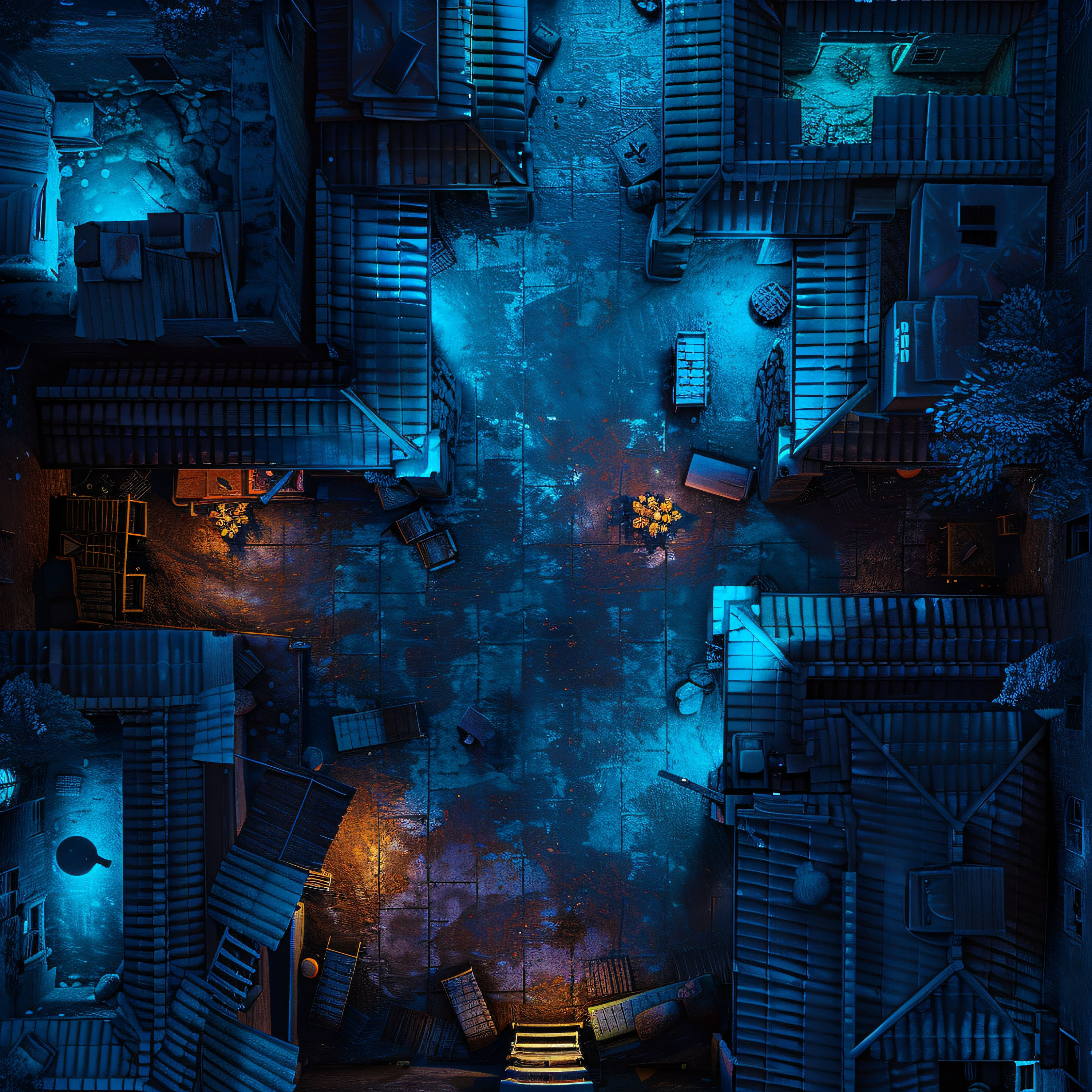 10 Cyberpunk Alley Battlemaps, Sci Fi, Dnd Battle Map, Cyberpunk, D&D ...