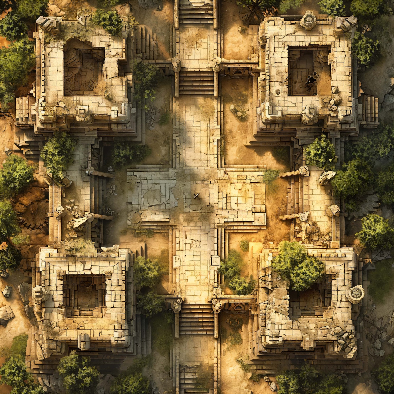 10 Ruin Battle Maps , Dnd Battle Map, Pathfinder, D&D, Battlemap ...