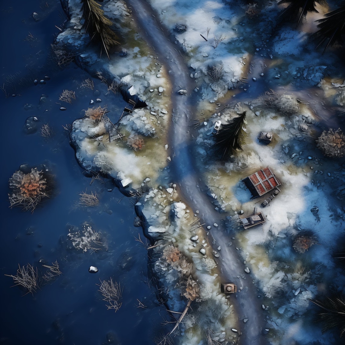 15 Arctic Forest / Ruins Battlemaps, Dnd Battle Map, Pathfinder ...